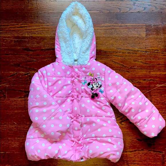 Disney | Jackets & Coats | Minnie Mouse I Love Bows Puffer Coat | Poshmark